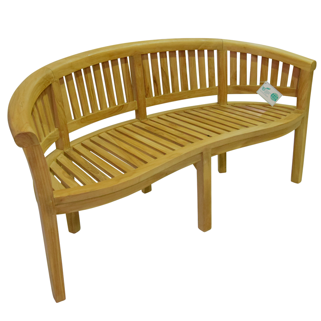 Luxury Refined Teak Banana Bench – Kyoto Furniture