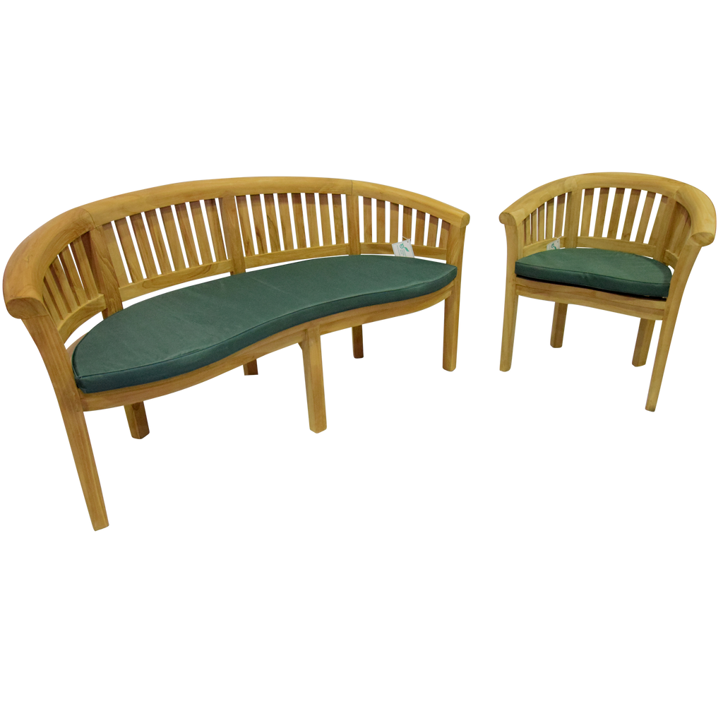 Luxury Refined Teak Banana Bench – Kyoto Furniture